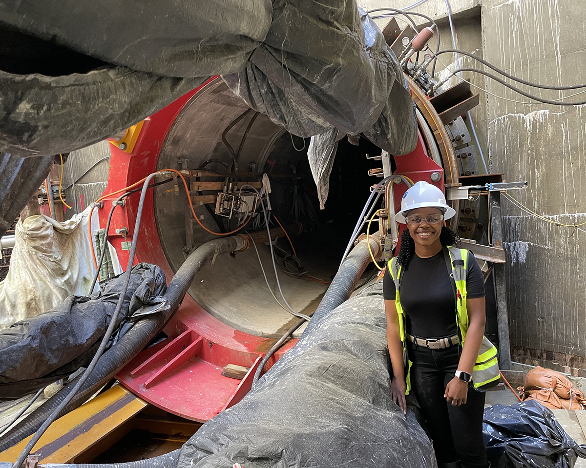 Civil engineering major Makenna Brown describes her construction ...